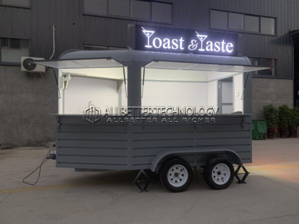 11.5FT Light Grey Concave-convex Horse Trailer - Allbetter